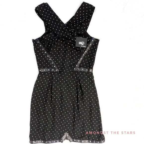 The Kooples | Dresses | The Kooples Black White Polka Dot Crepe Mini ...